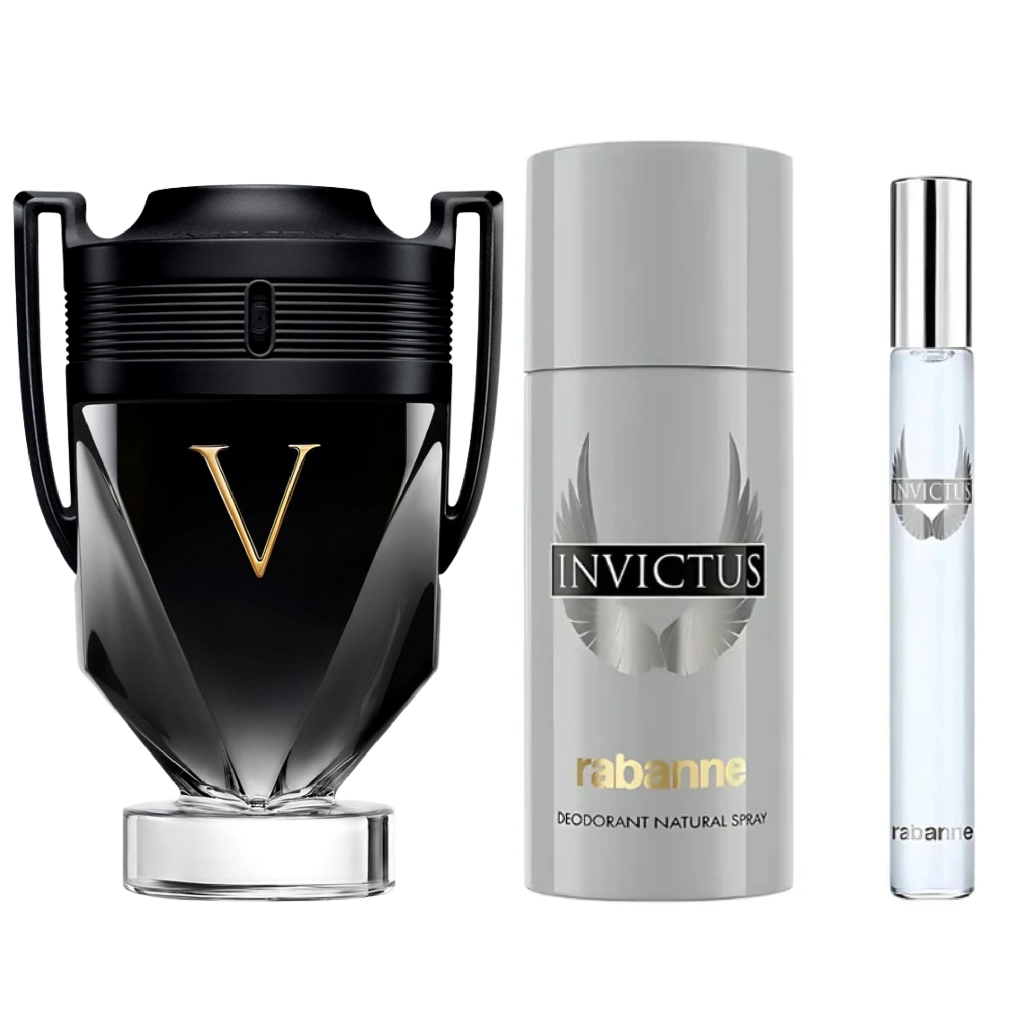 Set Rabanne Invictus Victory Extreme Edp 100 Ml + Deo 150 Ml + Travel ...
